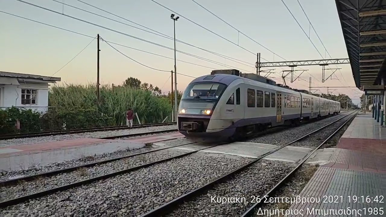 hellenic train Desiro Σταθμευση-Αναχωρηση Αμαξοστοιχιας Προαστιακου Απο ...