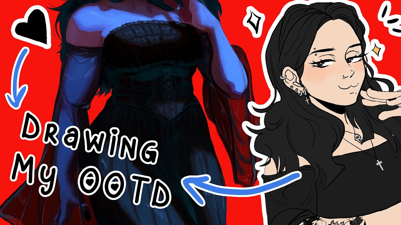 Turning my OOTD into an Illustration | Drawing my OOTD (Using gym ...