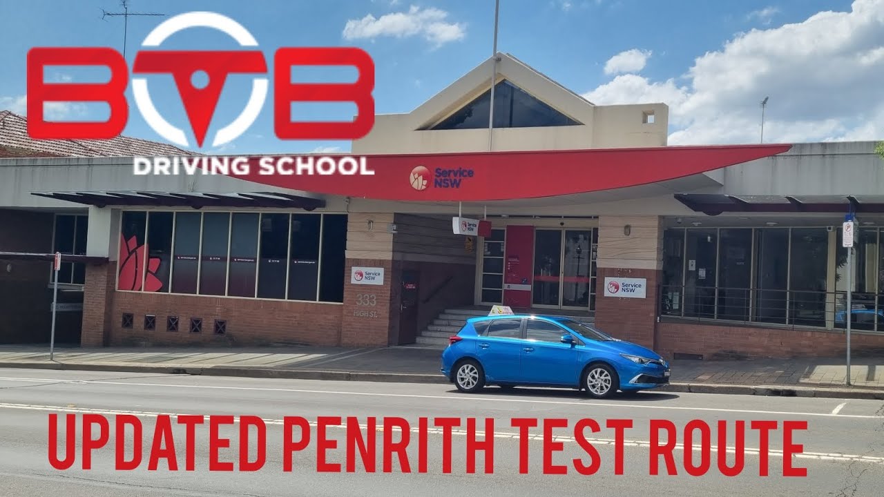 UPDATED PENRITH TEST ROUTE | BTB DRIVING SCHOOL - YouTube