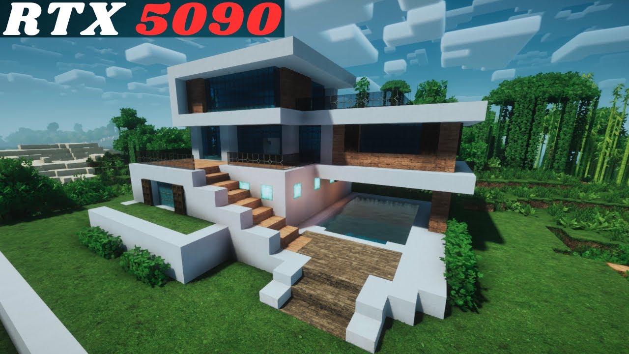RTX 5090 Minecraft : How To Build Modren House Tutorial | 5090 First ...