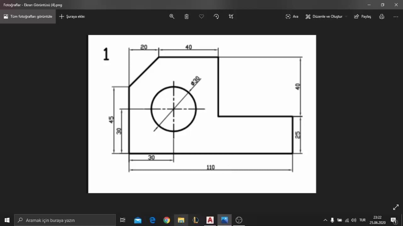 AUTOCAD 2B ÇİZİM. - YouTube