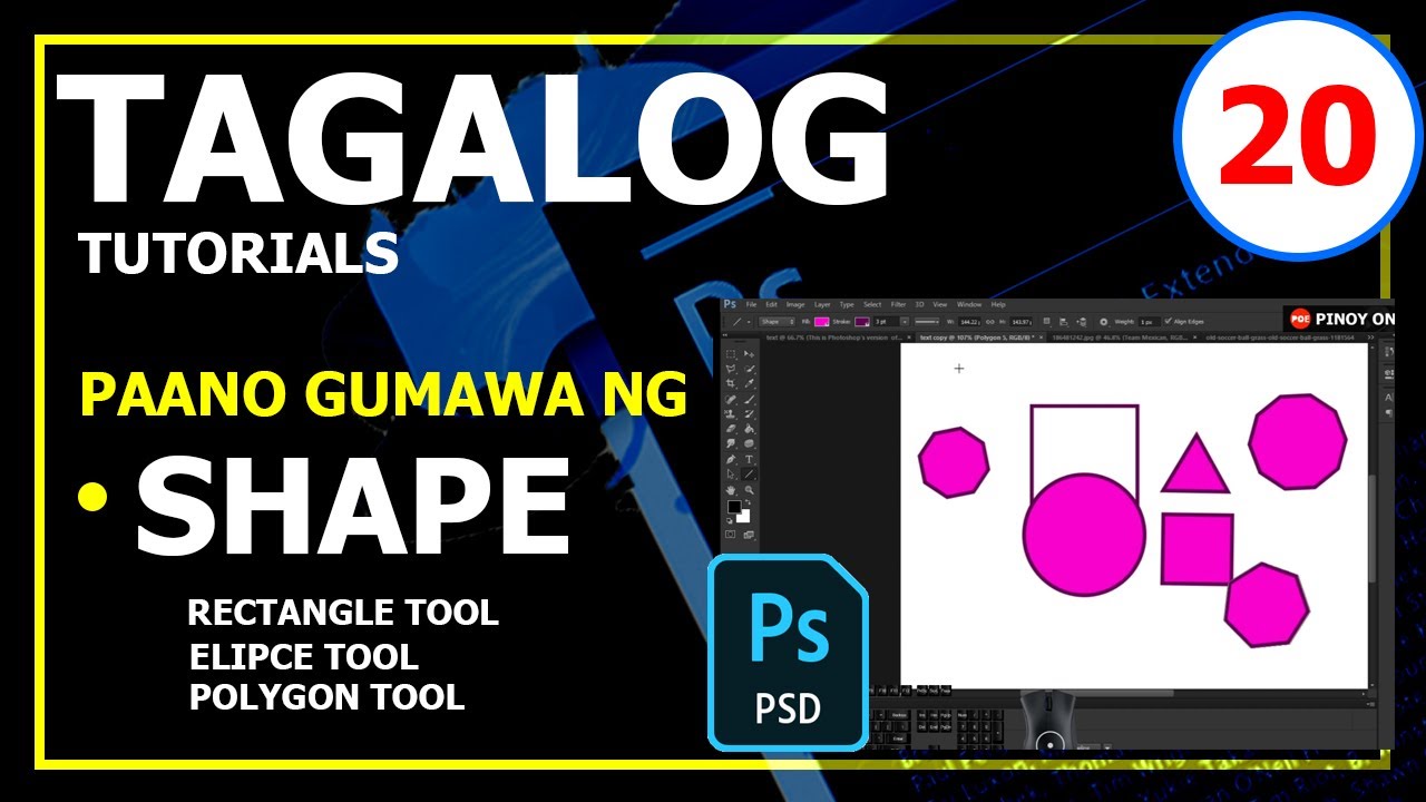 20. Adobe Photoshop (Basic shape) - YouTube
