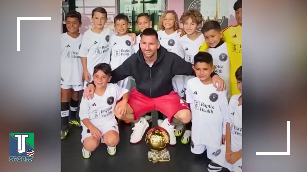 Lionel Messi INSPIRES Inter Miami academy KIDS by showing off eighth ...