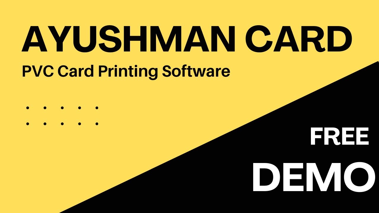 Ayushman Bharat Card | PVC Printing Software. - YouTube