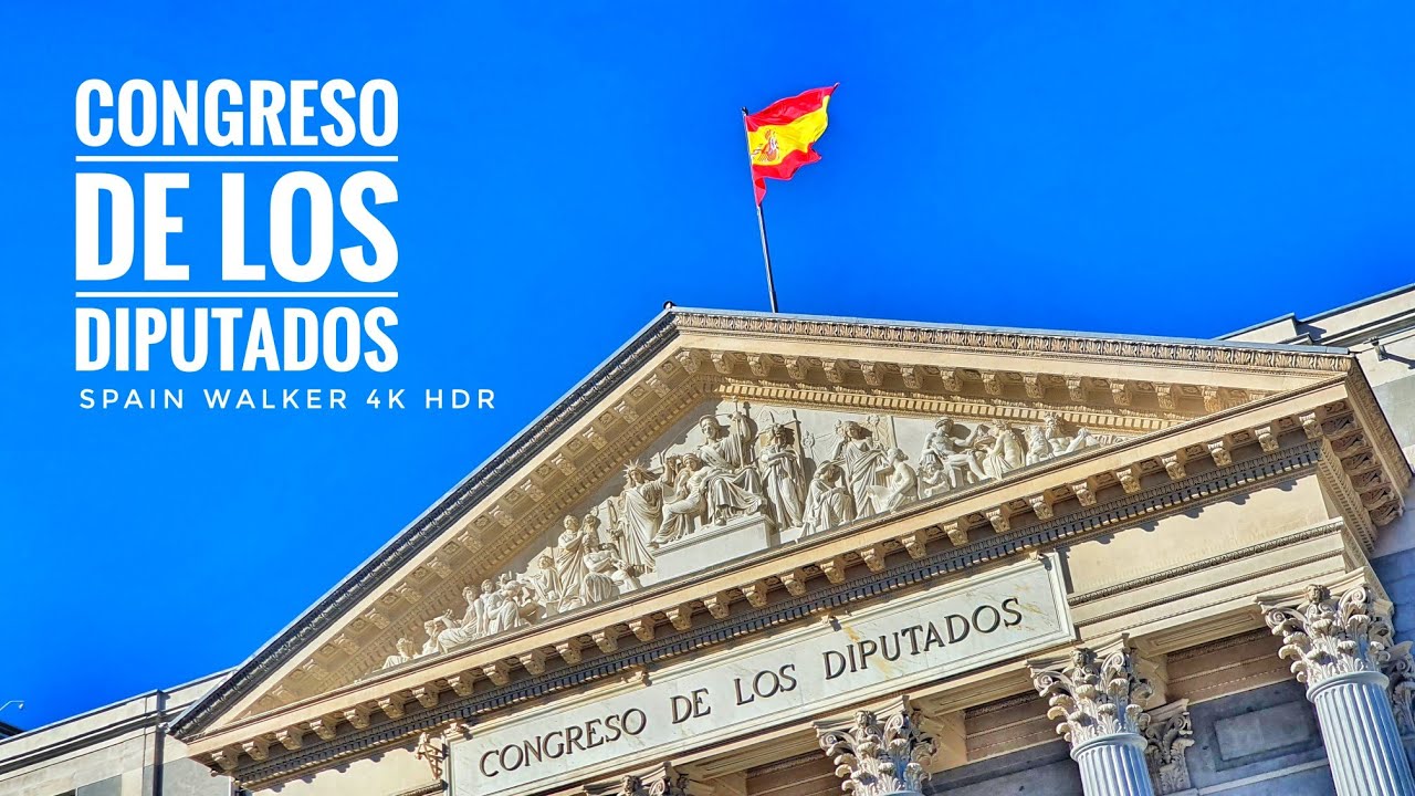 [4K HDR] 🇪🇸 SPAIN WALKER / WALKING TOUR 🚶‍♂️ Congreso de los Diputados ...