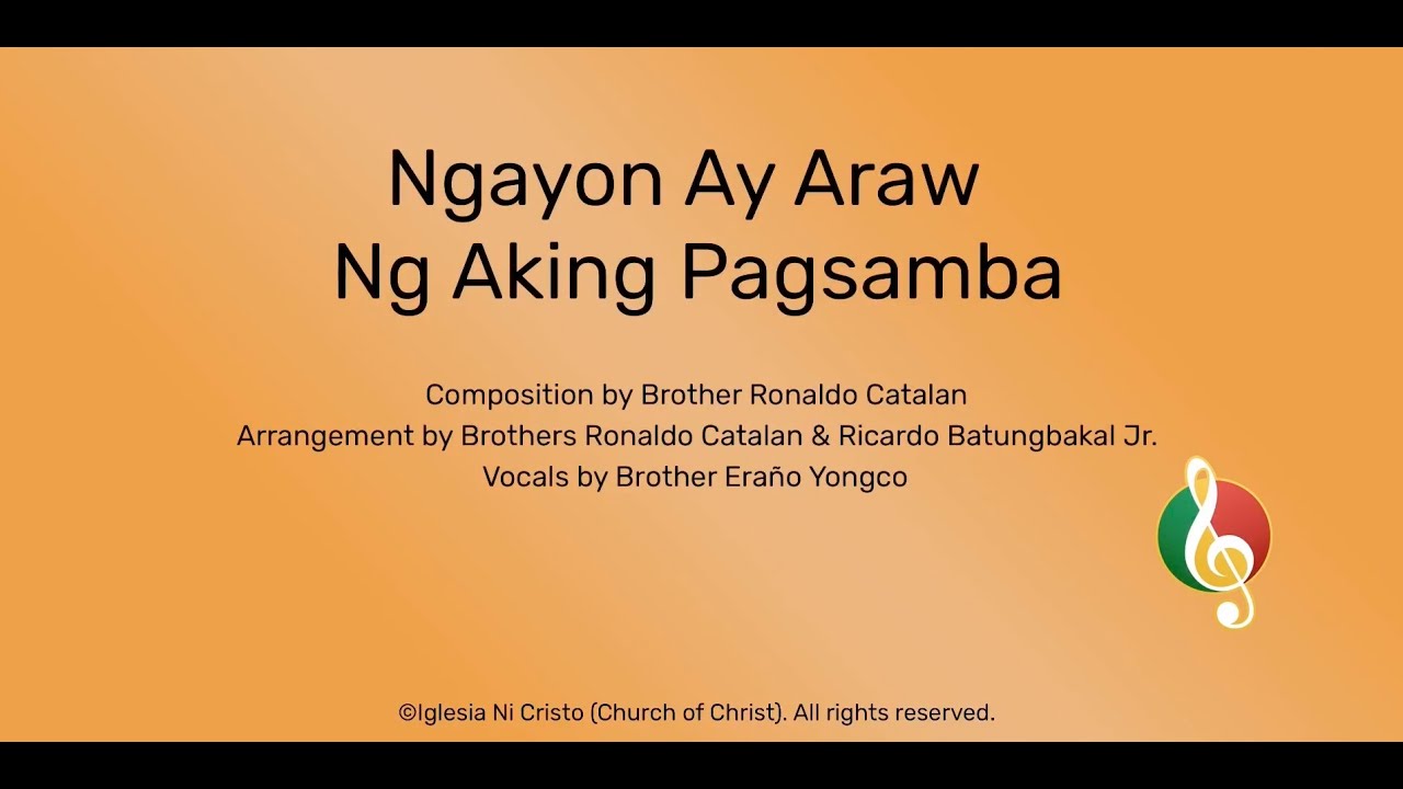Ngayon Ay Araw Ng Aking Pagsamba - YouTube