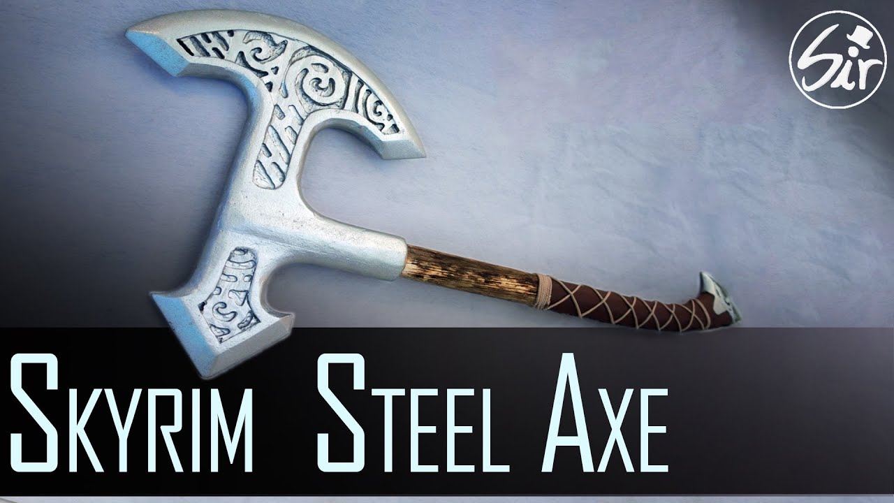 How to make a Steel Axe from Skyrim out of Wood - DIY - YouTube