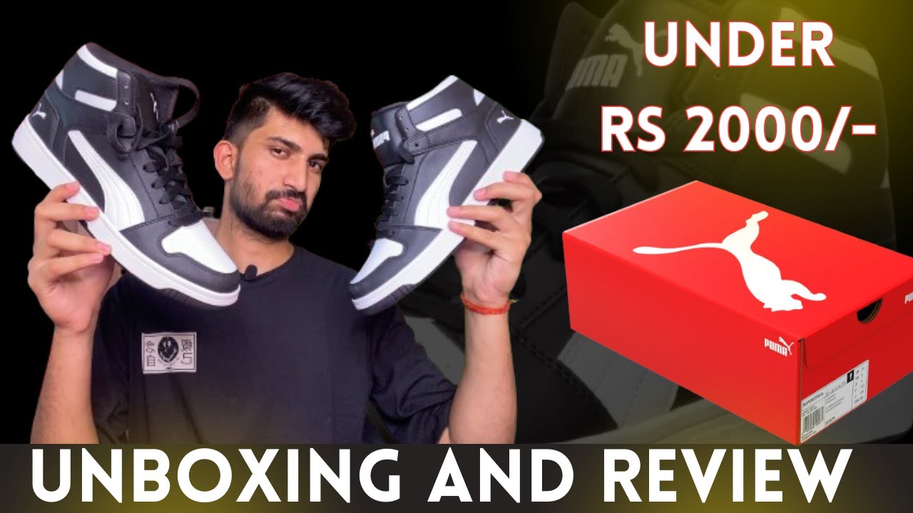 Puma High Top Sneakers Unboxing and Review | Puma Rebound High Top ...