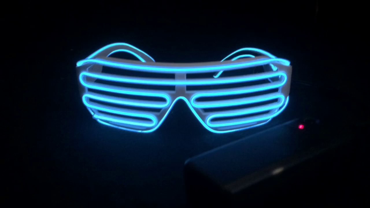 EL Wire Shutter Shades - YouTube