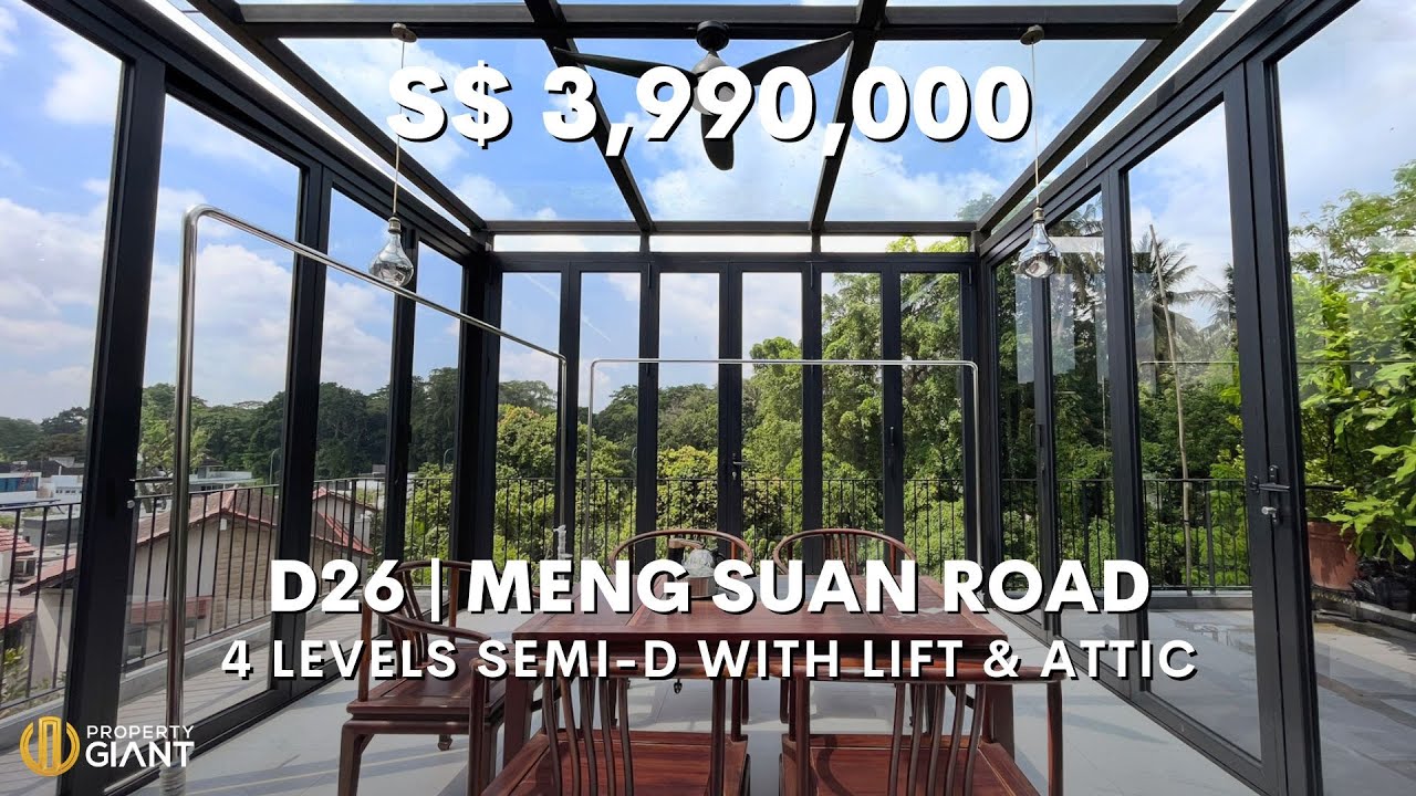 Cheap! Rare Lush Greenery! 4 Levels Semi-D with Lift at Meng Suan Road ...