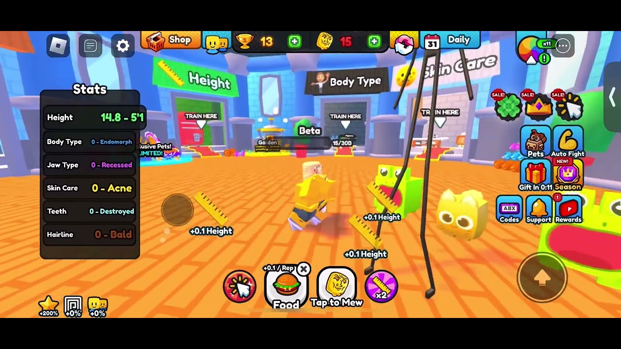 Reaching my irl height in mewing simulator - YouTube