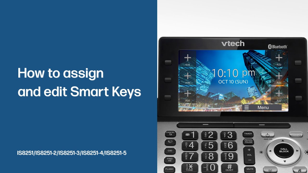 Assign and edit smart keys - VTech IS8251 - YouTube