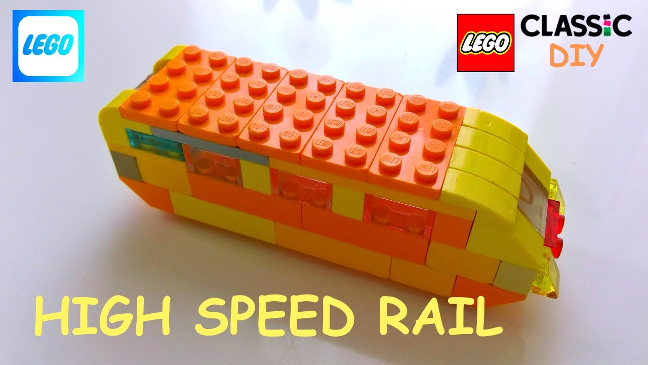 Lego Classic DIY High Speed Rail Building Instructions 222 - YouTube