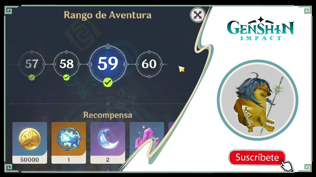 Llegando al nivel 59|| AR 59 (F2P) || GENSHIN IMPACT - YouTube