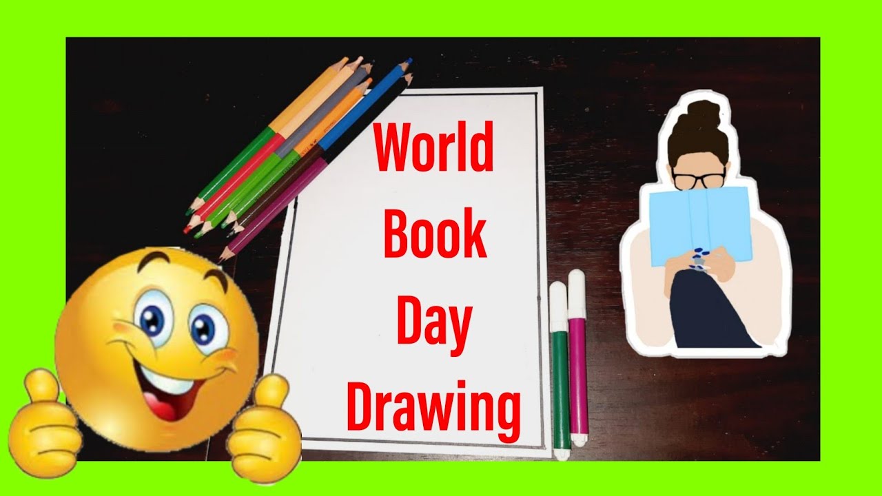 World Book Day Drawing Easy || World Book Day Poster Drawing || How to ...