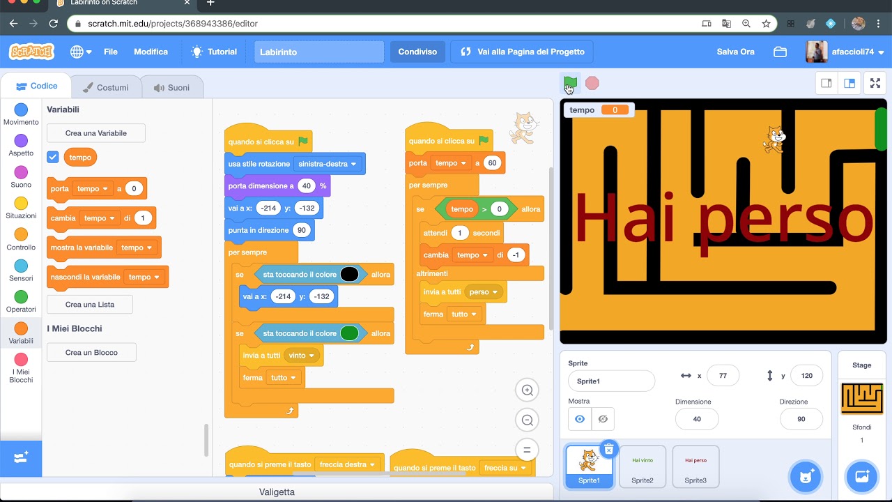 Labirinto in Scratch - YouTube
