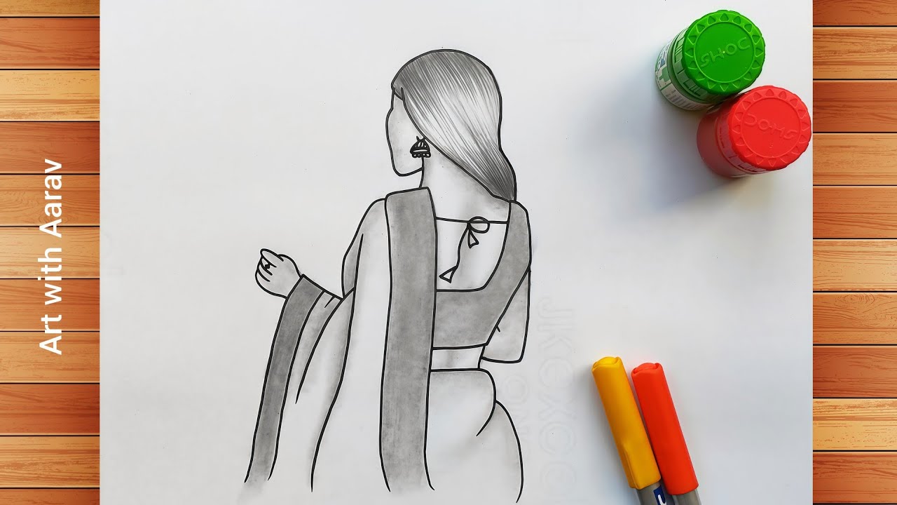How to draw a girl | Girl Drawing step by step | Girl Drawing | Pencil ...