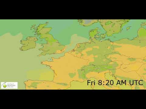 Western Europe Surface Temperature Weather Forecast HD: 15 Sep 2020 ...