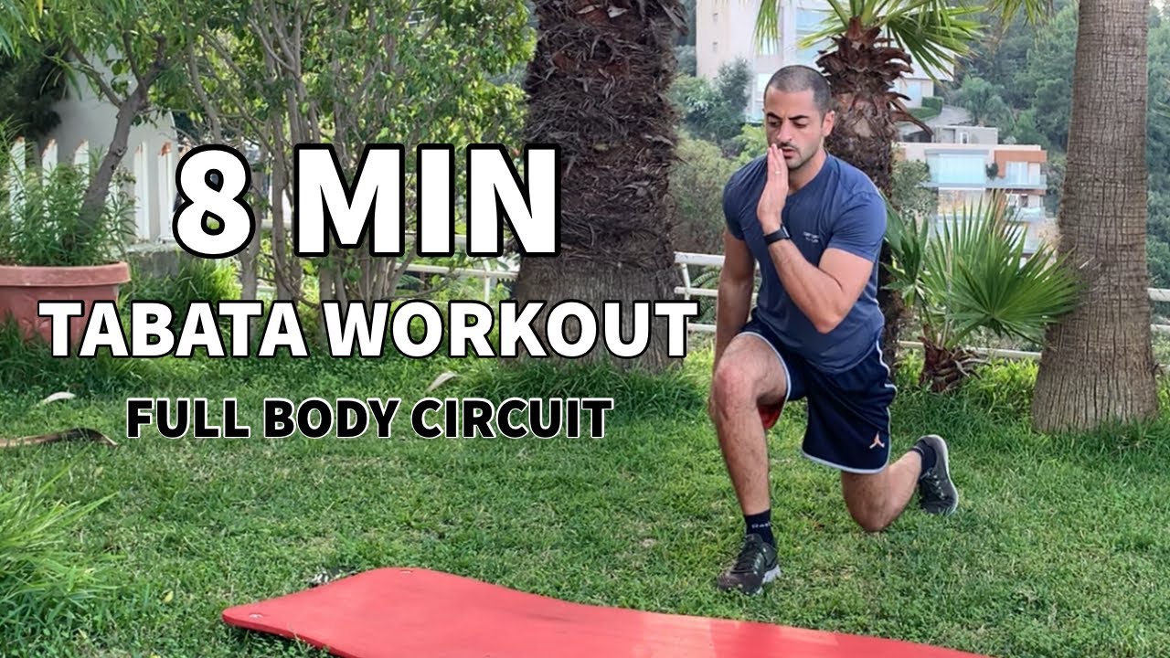 8 MIN TABATA WORKOUT - FULL BODY CIRCUIT TRAINING - YouTube