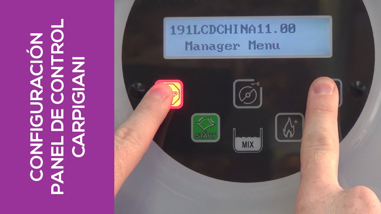 Configuración Panel de Control Carpigiani 191 PSP AV - YouTube