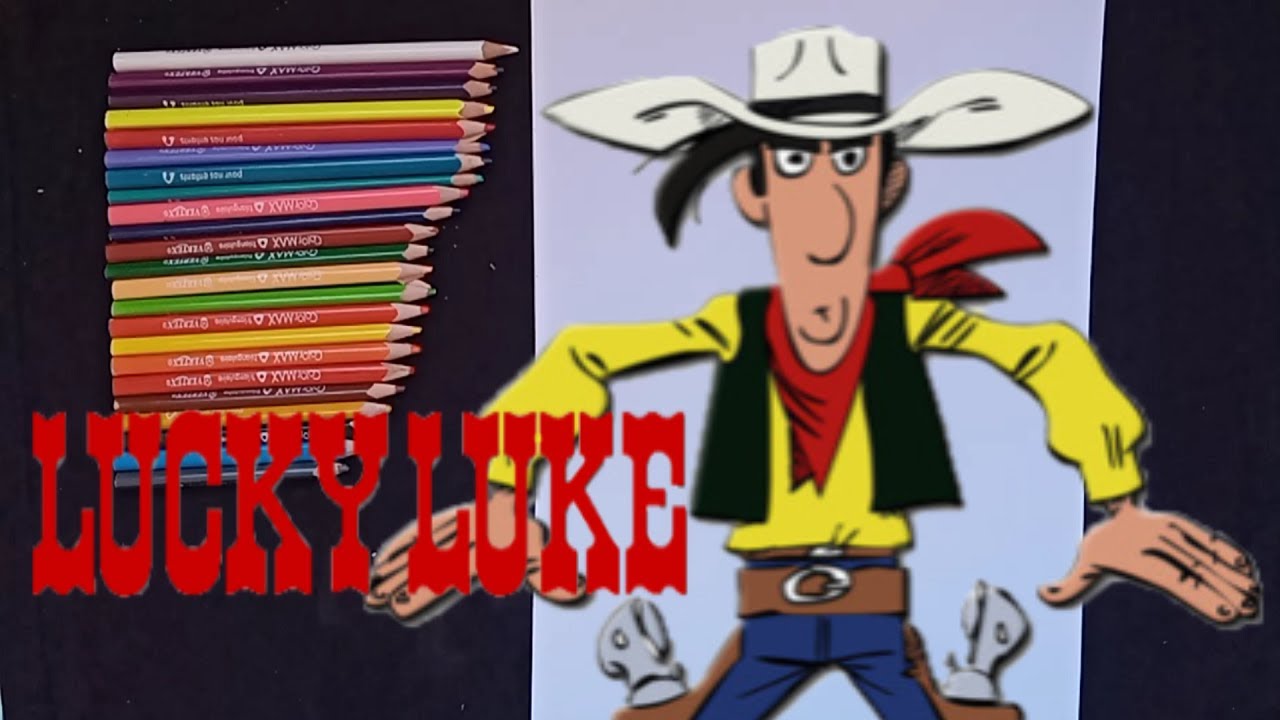 How to draw and color #40 Lucky Luke / Comment dessiner et colorier ...