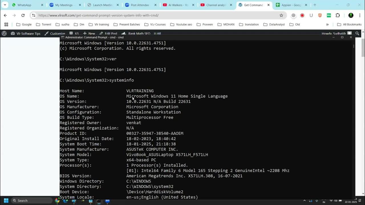 Get Command Prompt Version & System Info with CMD - YouTube