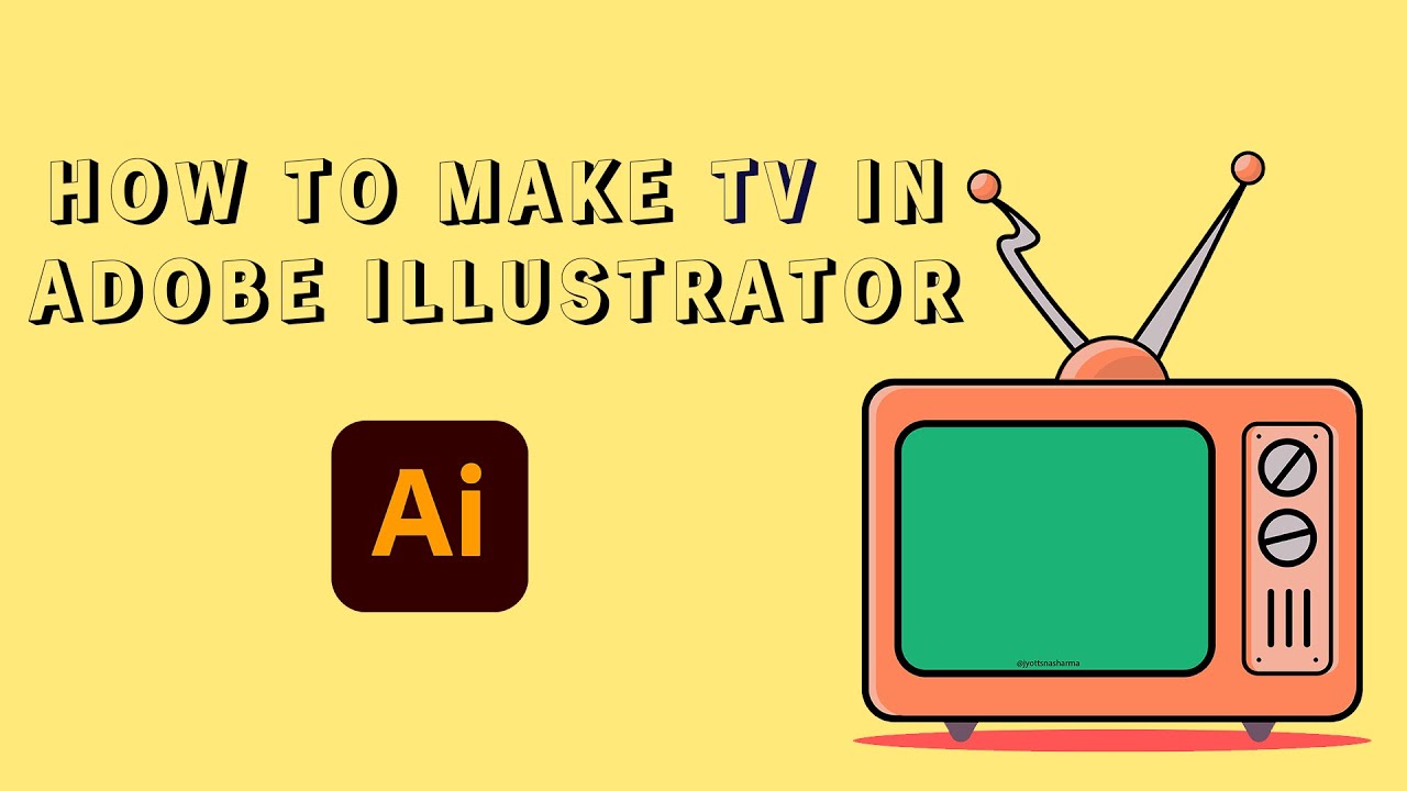 How to make TV in Adobe Illustrator | Adobe Illustrator Tutorial ...