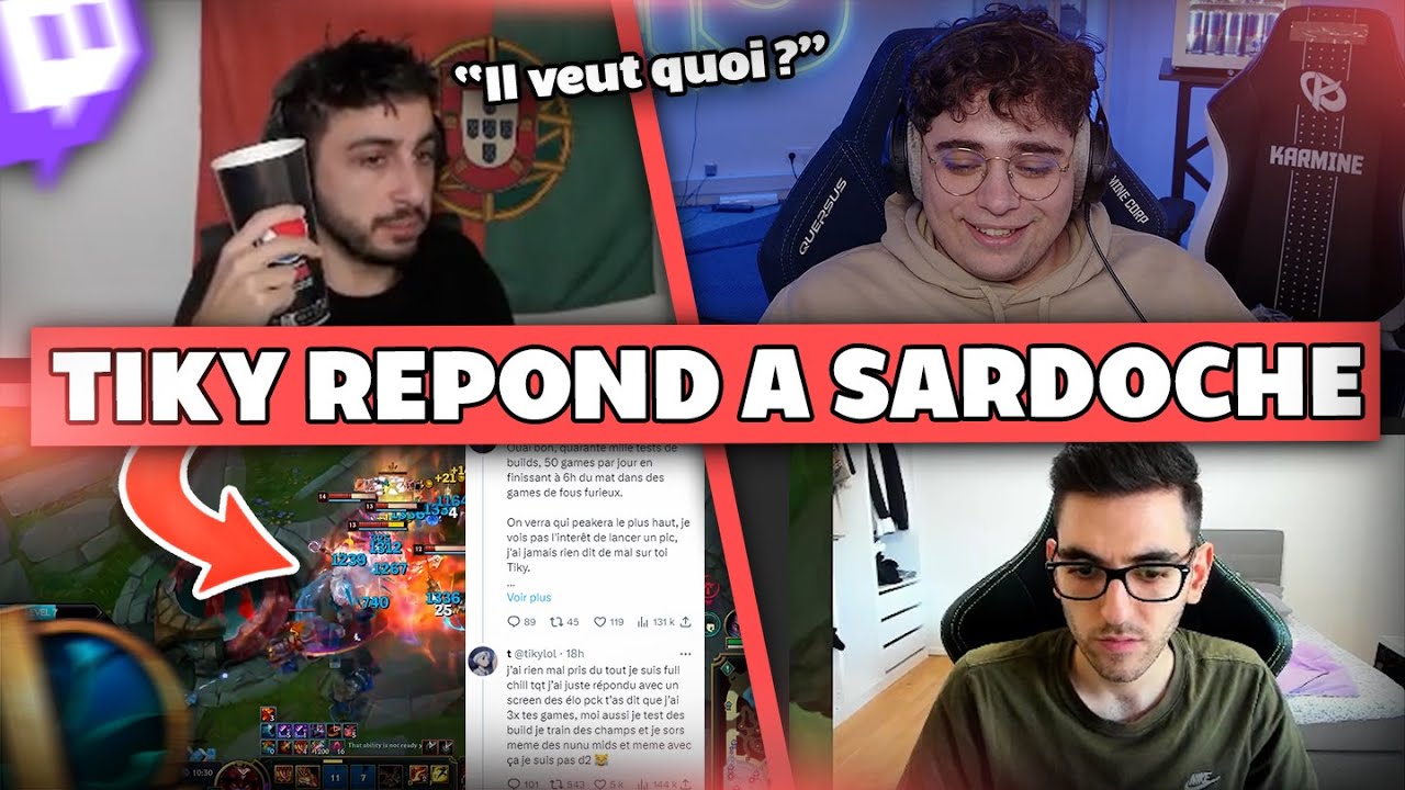 TIKY RÉPOND À SARDOCHE - Best of LoL #530 Réactions - YouTube