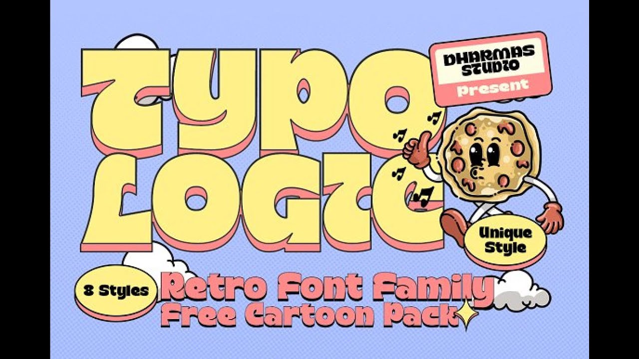 Typologic Retro Cartoon Font Family - YouTube