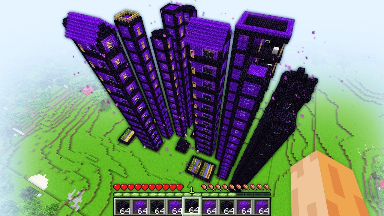 This is very TALLEST GAINT PORTAL Skyscrapers in Village !!! Minecraft ...