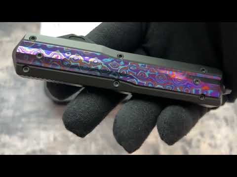 Knife Maxace Medusa X05H spear point damascus - YouTube