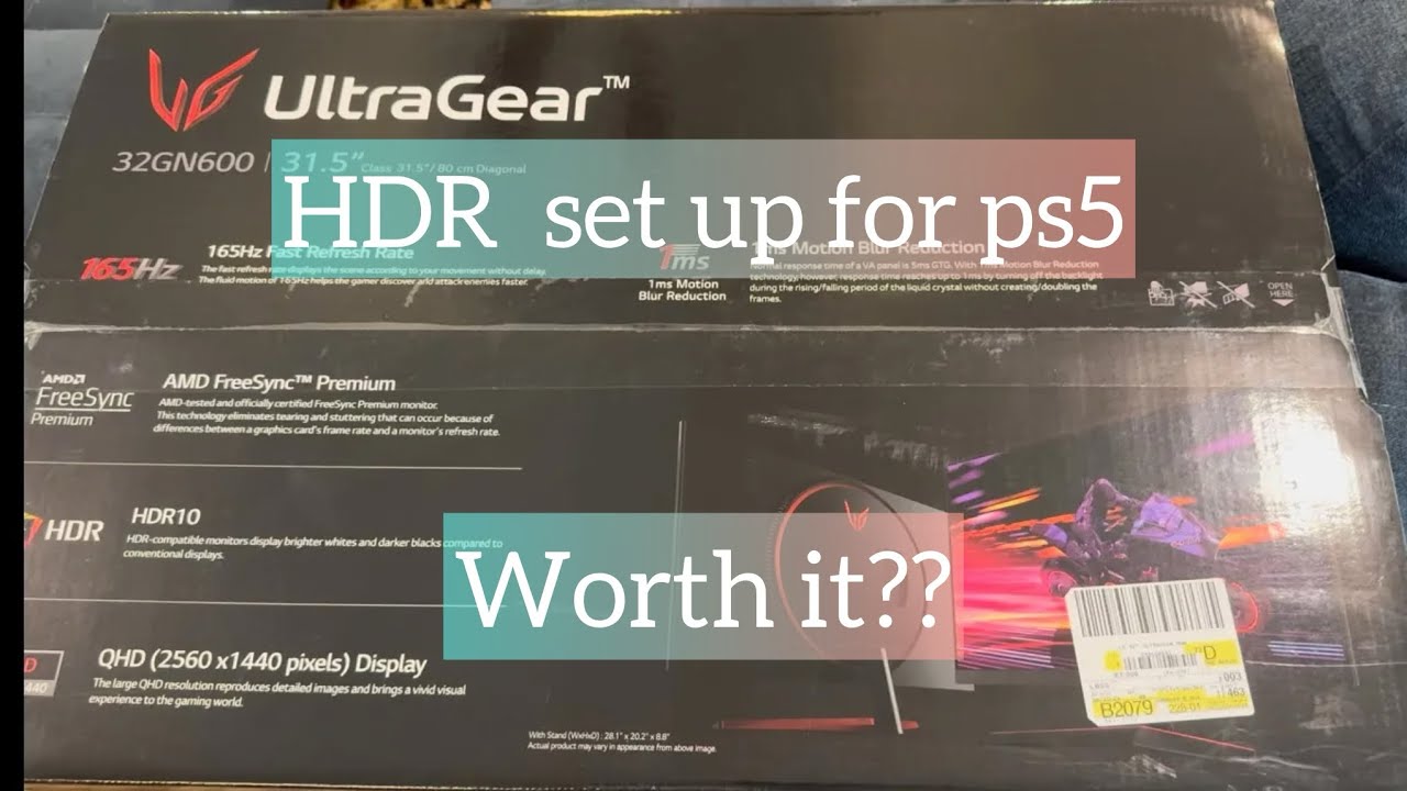 How to set up HDR Gaming monitor ps5 LG 32GN600 120hz 1440p #gaming # ...