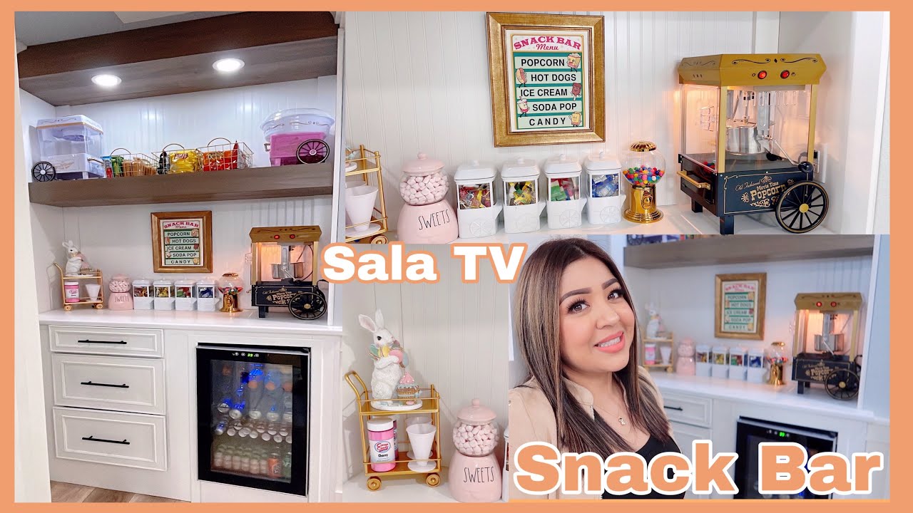 Nueva Decoración 🥕Snack Bar En Mi Sala TV / La Tiendita De Mis Sueños 🥺💕 Cine En Casa 🏠 - YouTube