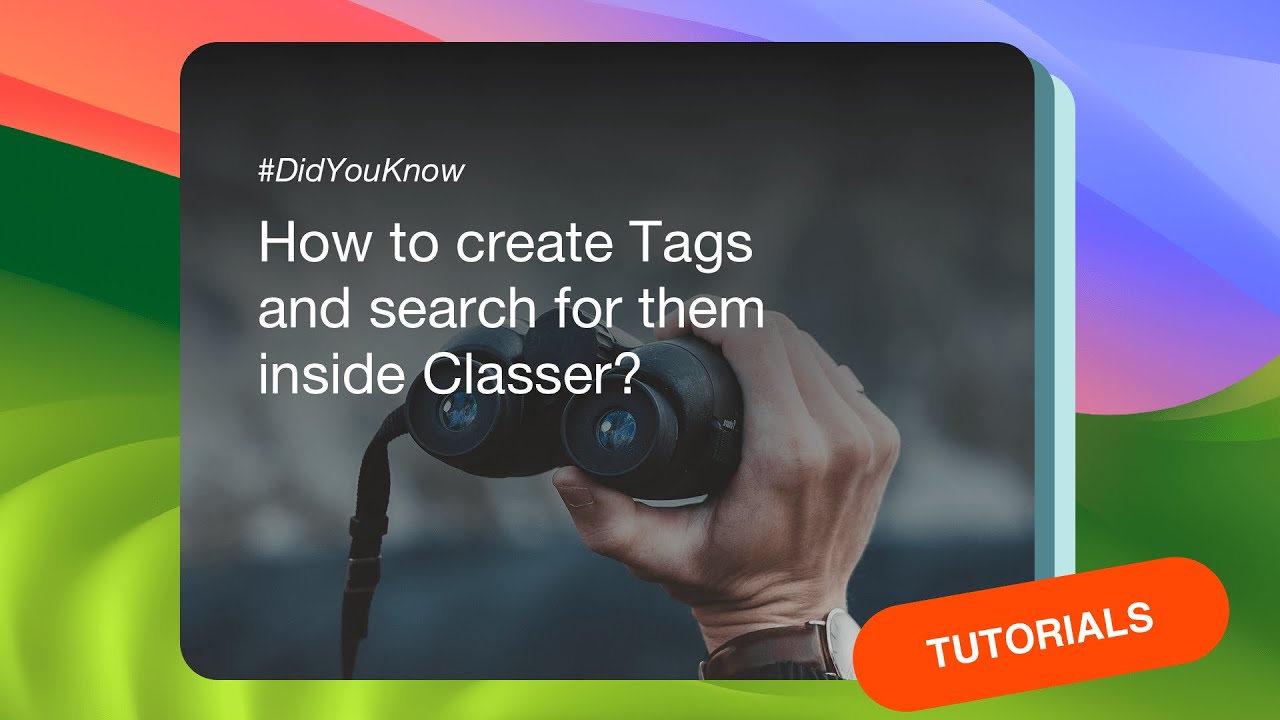 How to create Tags and search for them inside Classer? - YouTube