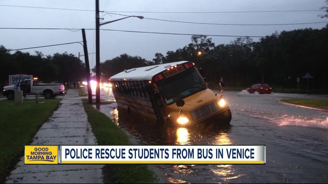 3 special needs students, 2 adults rescued from flooded school bus in ...