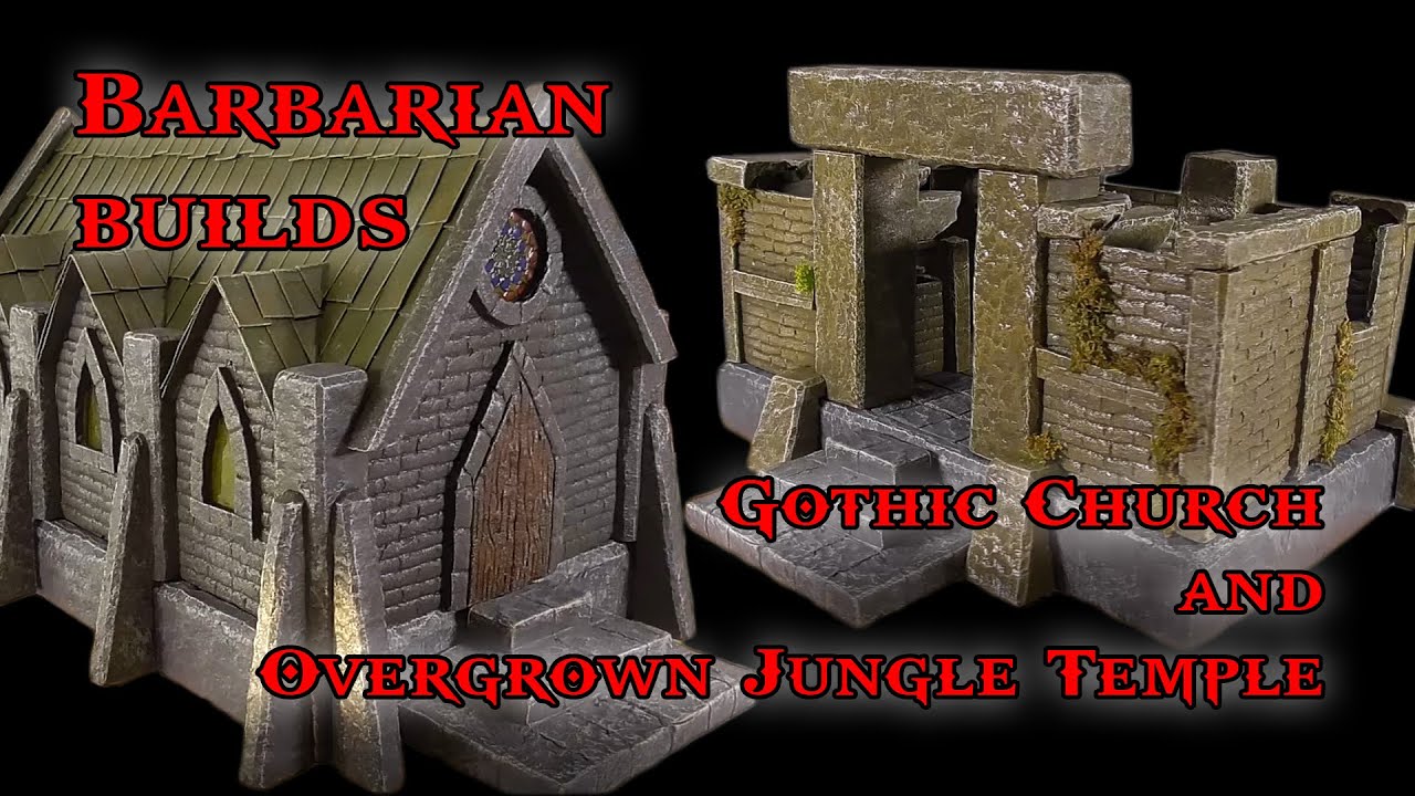 Barbarian Builds a Gothic Church and an Overgrown Jungle Temple for ...