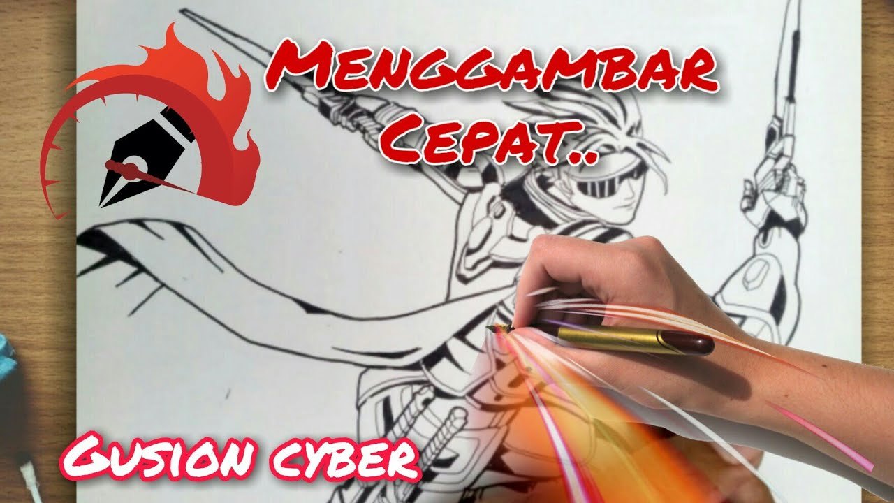 how to draw gusion Cyber_Mobile legends - YouTube
