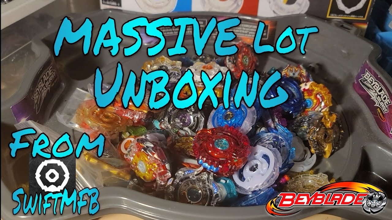 MASSIVE BEYBLADE LOT UNBOXING FROM @swiftmfb - YouTube