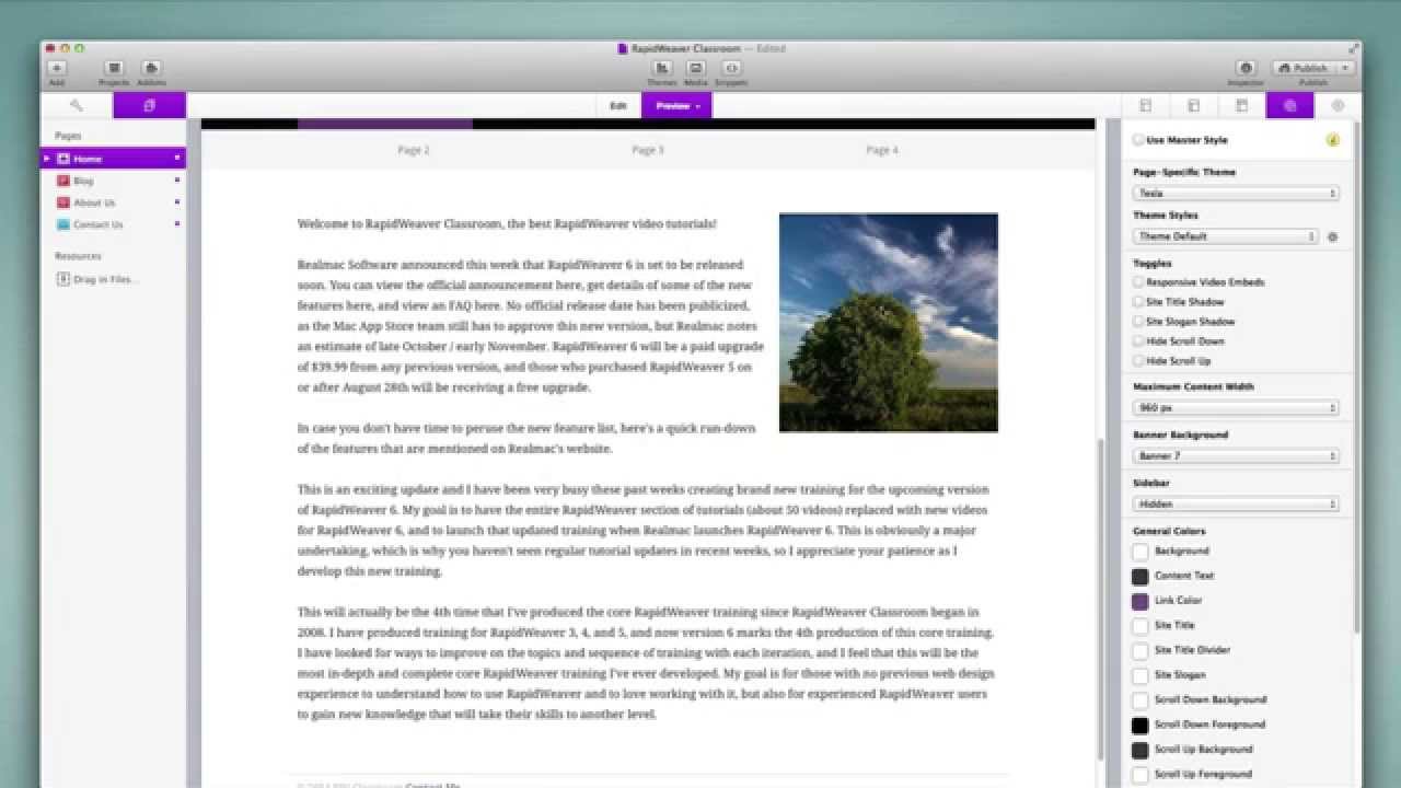 RapidWeaver 6 Lesson 4-6: Formatting Images with HTML - YouTube