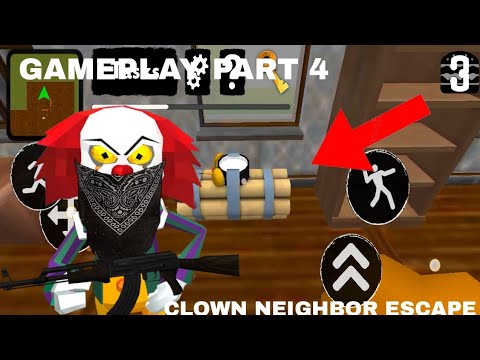 THE CLOWN IS A ROBBER WITH A BOMB!. Clown Neighbor Escape. Gameplay ...