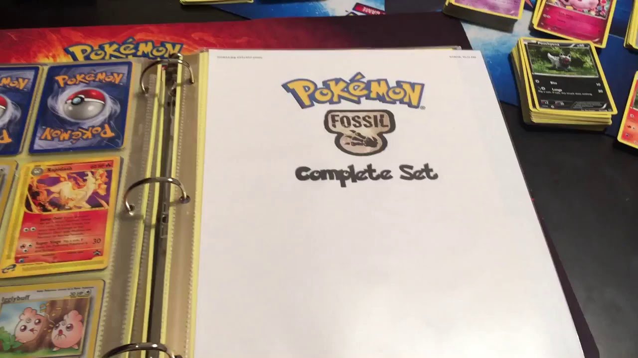 Pokemon TCG Collection Fossil set Complete 62/62 - YouTube