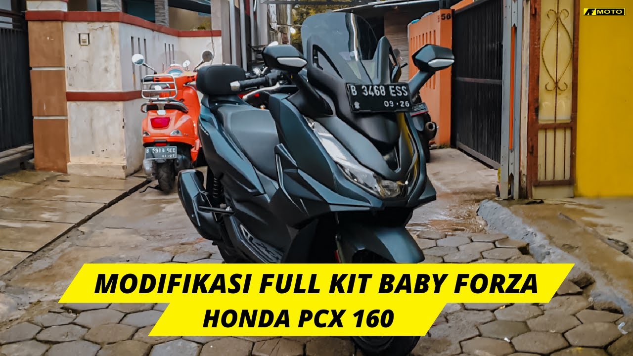 MODIFIKASI FULLKIT FORZA HONDA PCX 160 MATTE BLUE - YouTube