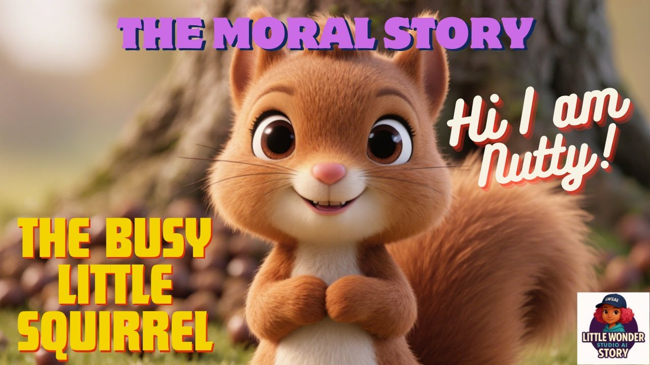 The Busy Little Squirrel 🐿️ | Moral Story for Kids | Bedtime English ...