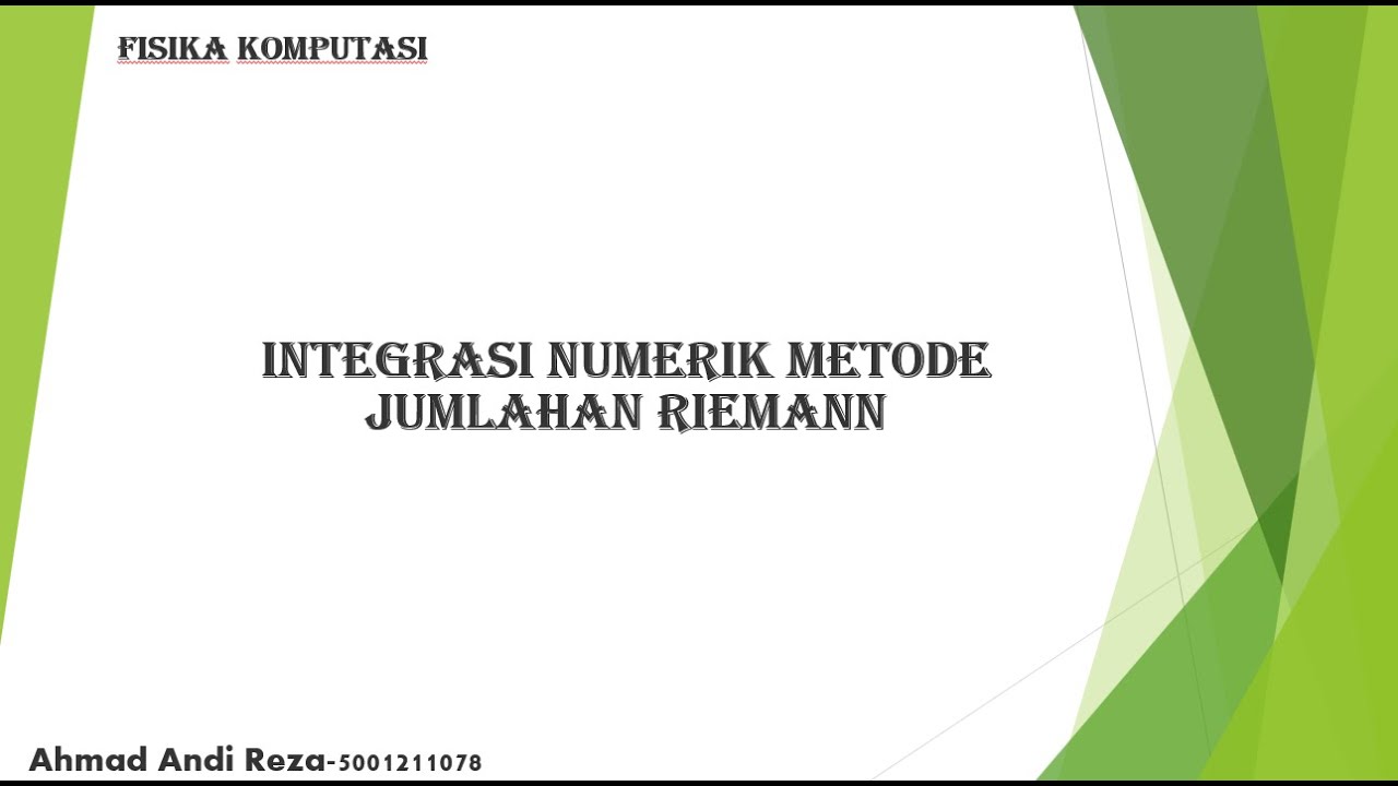 Metode Integrasi Riemann Tengah - YouTube