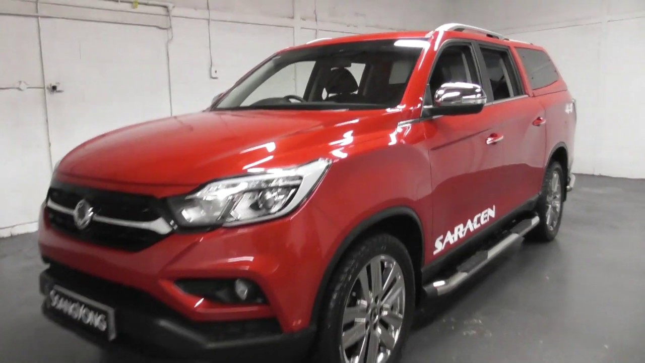 SsangYong MUSSO 2.2 SARACEN AUTO finished in Indian Red ,video ...