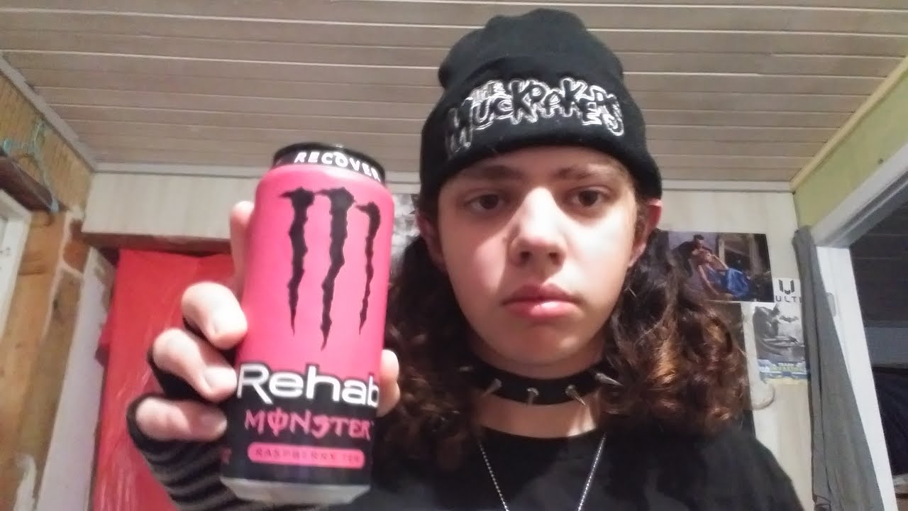 Trying "Raspberry Tea" Monster Energy Rehab - tastes great!!! - YouTube