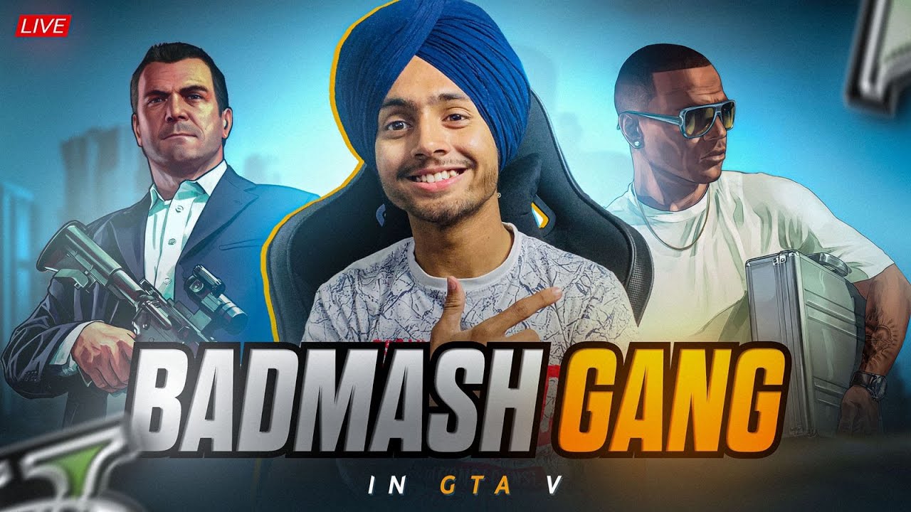 BADMASH GANG IN GTA 5🔥 | PUNJABI LIVE STREAM HARSH ROCK - YouTube
