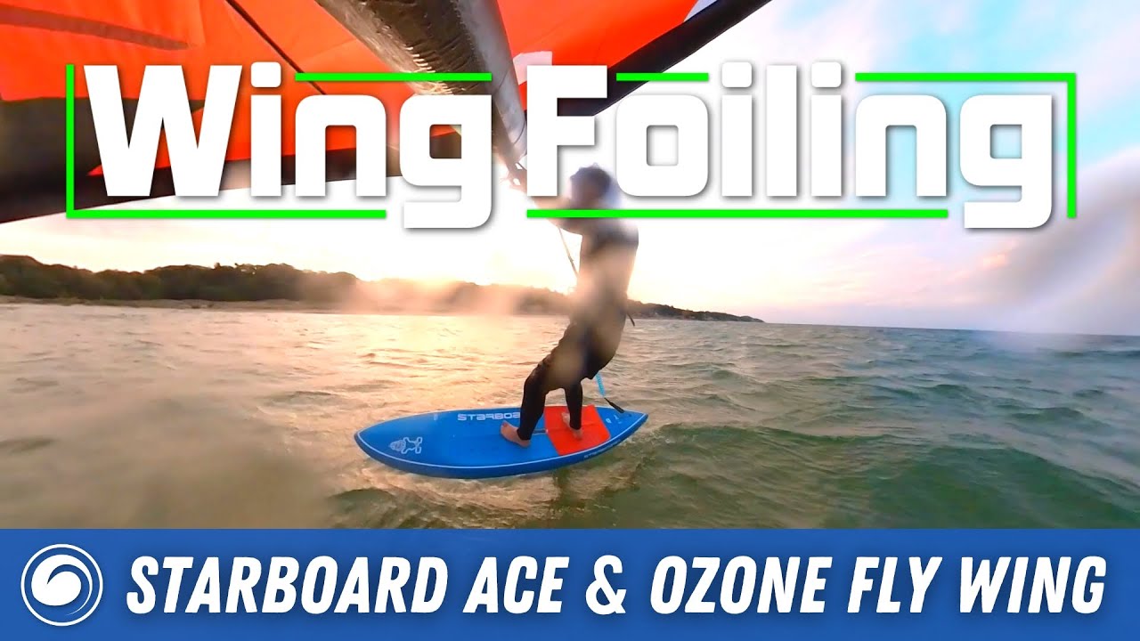 Wing Foiling Light Winds With the Starboard Ace and Ozone Fly Wing - YouTube