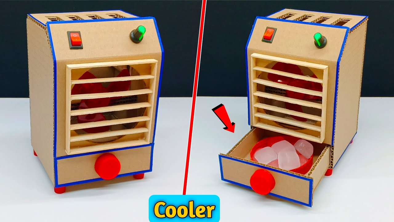 How to Make Mini Cooler with DC Motor at Home || School Science Project ...