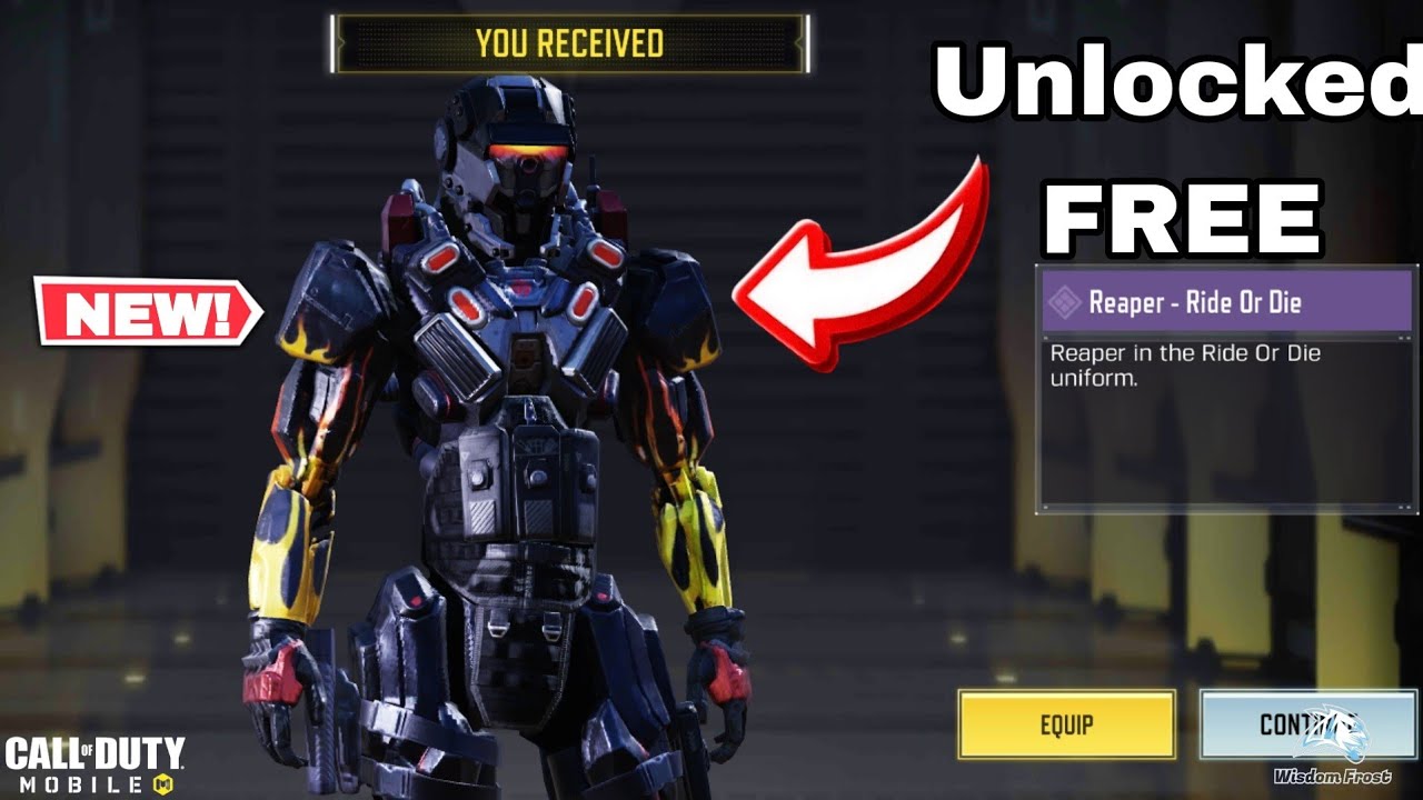 Unlocking Reaper - Ride Or Die Character Skin in Cod Mobile - YouTube